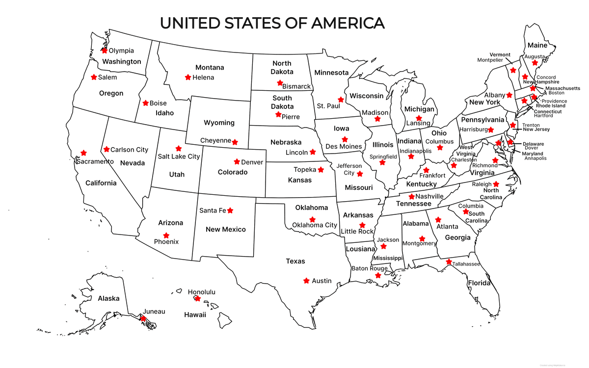 Printable United States Map | Blank US Map & United States Outline ...